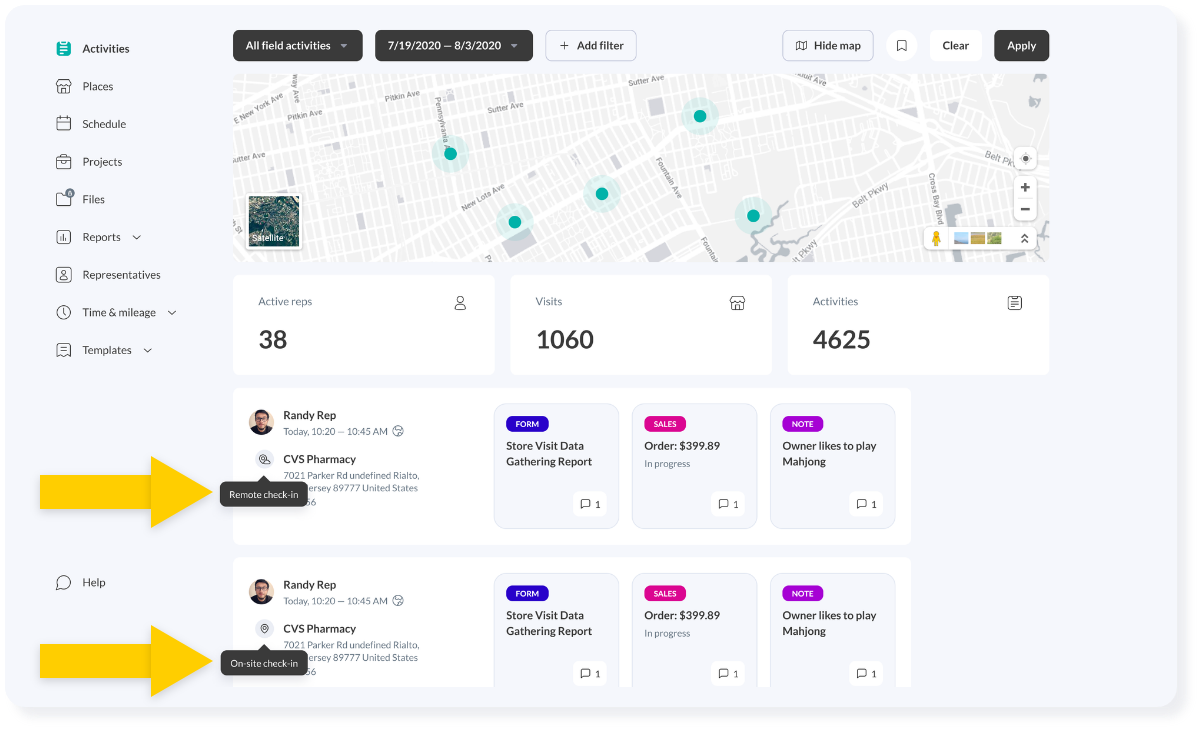 Remote Check in – Repsly Knowledge Base