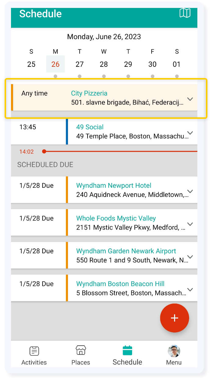 How to update/change the date and time of an existing schedule using ...