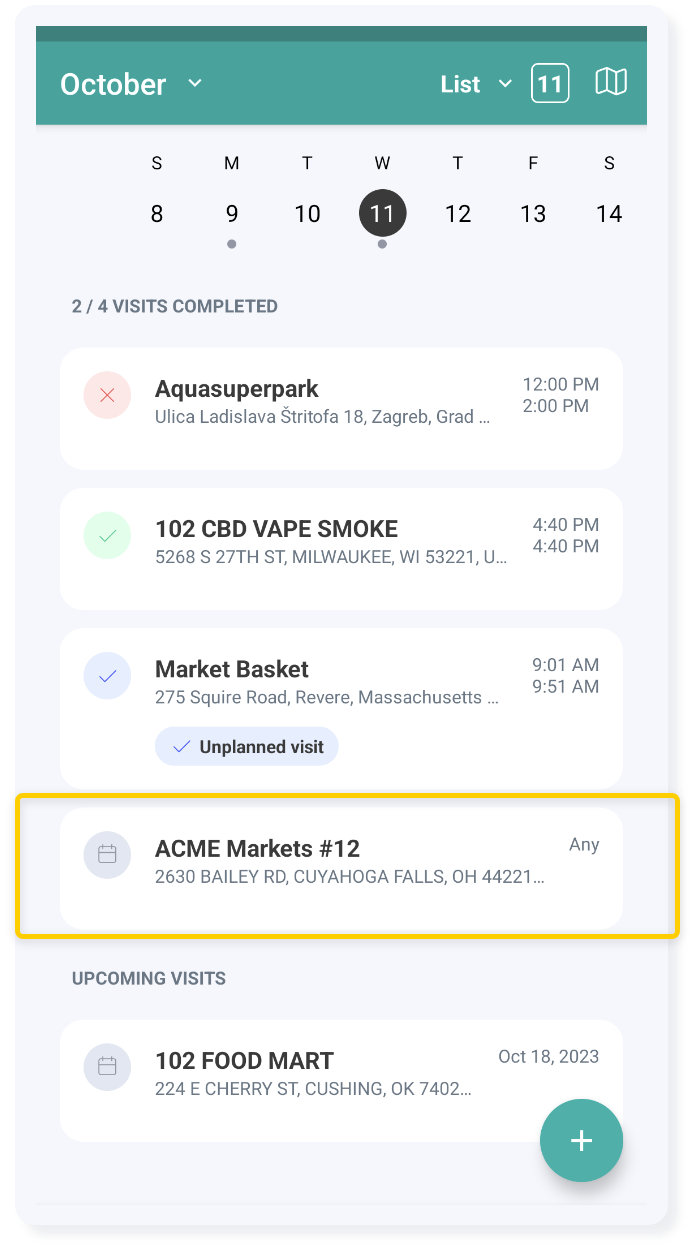 How to review the details of an upcoming visit in the Repsly mobile app ...