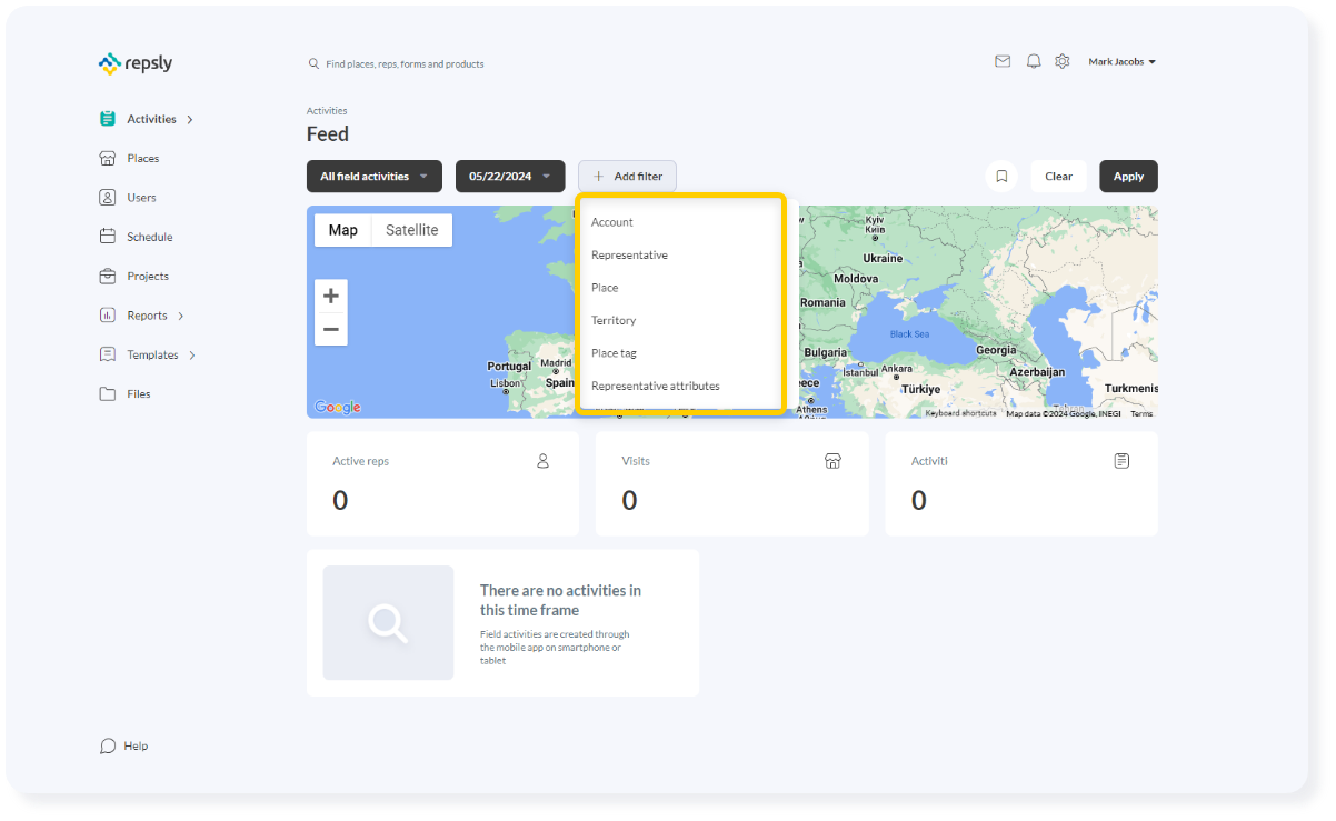 How to export your Place visit report – Repsly Knowledge Base