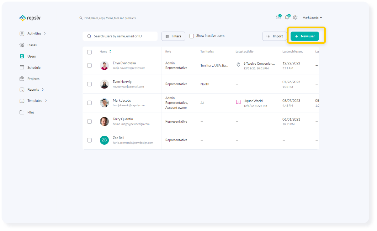 Best Practices for managing and adding new Users – Repsly Knowledge Base