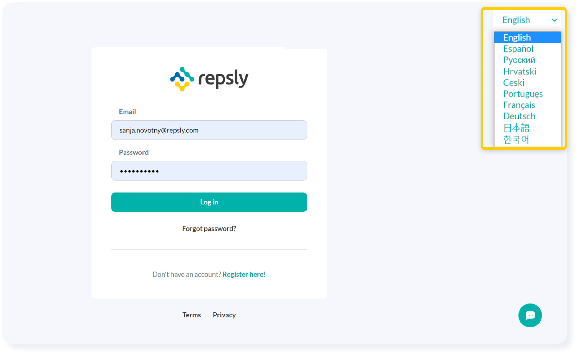 How To Change The Language On The Backoffice Repsly Knowledge Base