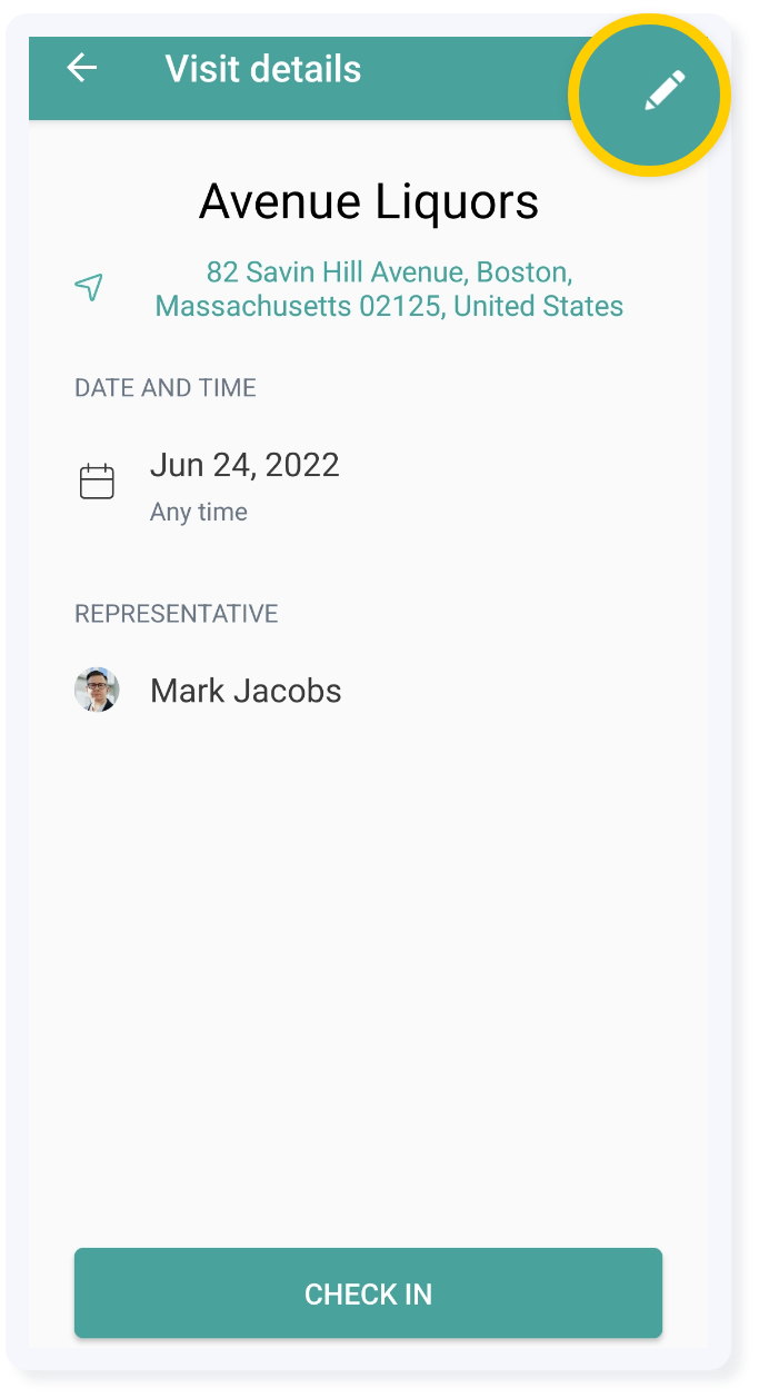 How to review the details of an upcoming visit in the Repsly mobile app ...