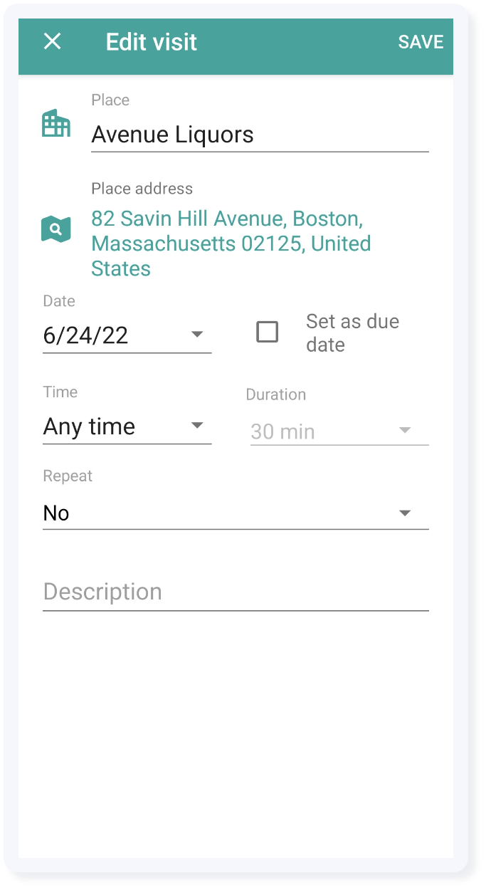 How to review the details of an upcoming visit in the Repsly mobile app ...