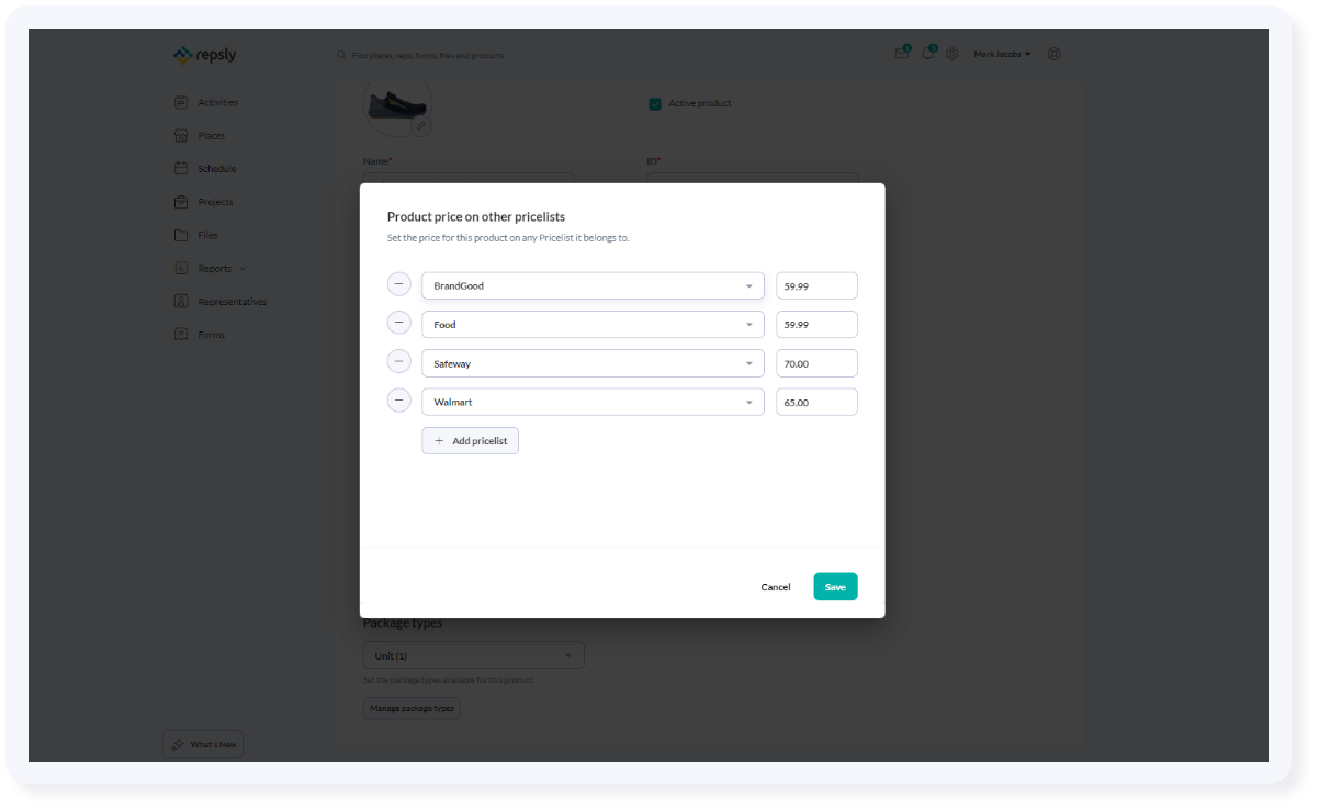 How to set up Multiple Price Lists per Product – Repsly Knowledge Base